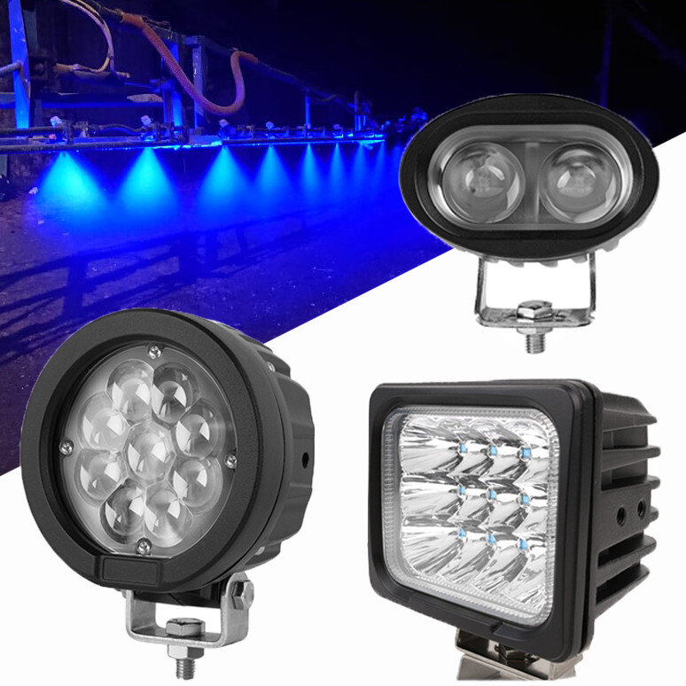Phare LED bleu pulvérisation agricole | AGM Vision
