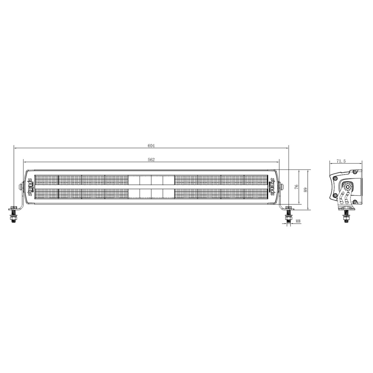 Siberia DR 22 56 cm LED Light Bar, off-road LED lighting