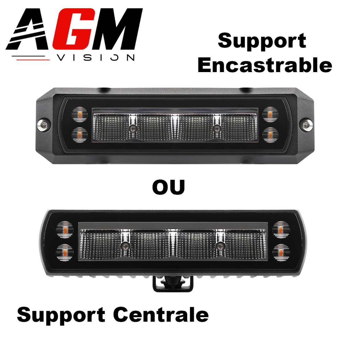 RECTANGULAR LED BEACON METEOR FLASH + MULTI-MOUNTING 30W