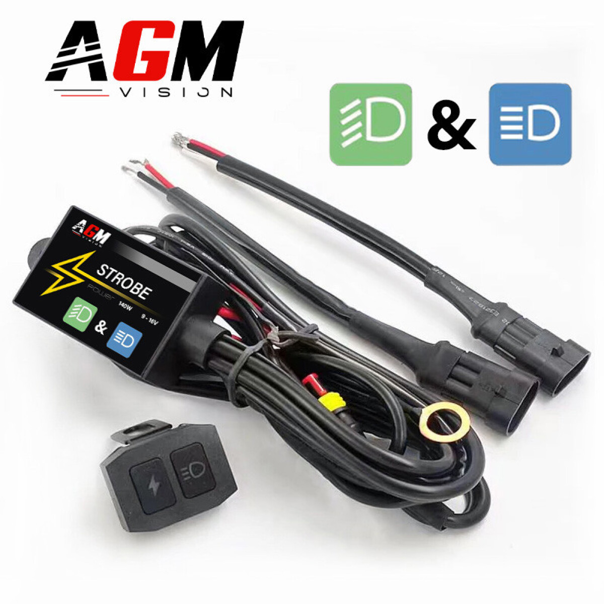 Bluetooth LED wiring: low beam / high beam / strobe plug and play ...