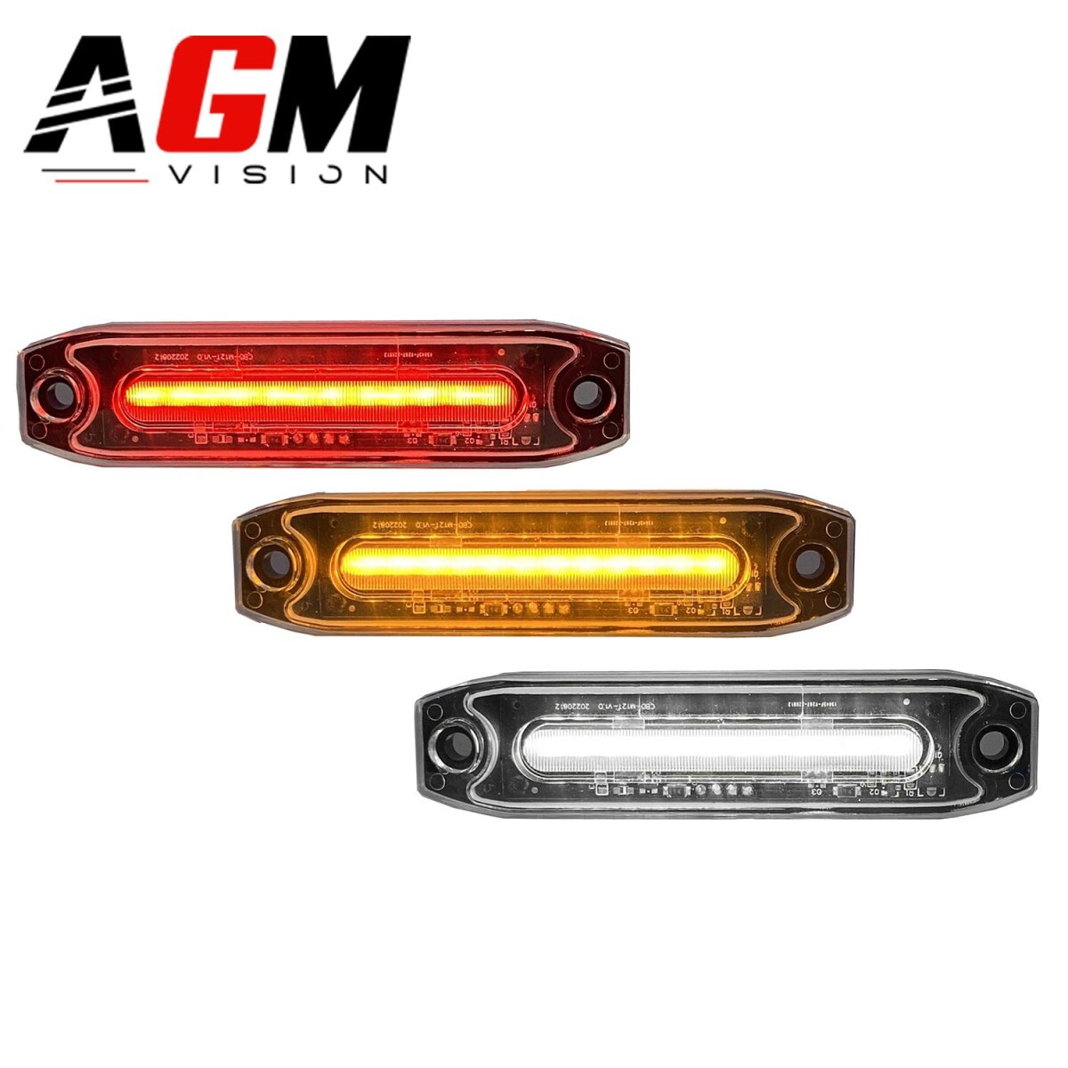 3-in-1 tricolor LED clearance light white/orange/red 10 cm