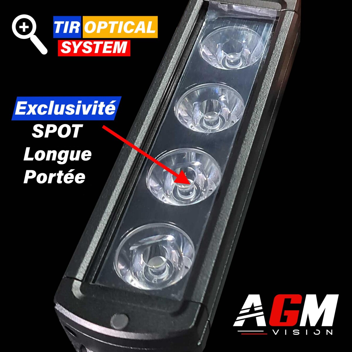 BARRA LED RALLY MOTO - DARK V1 - 20 cm, Spot